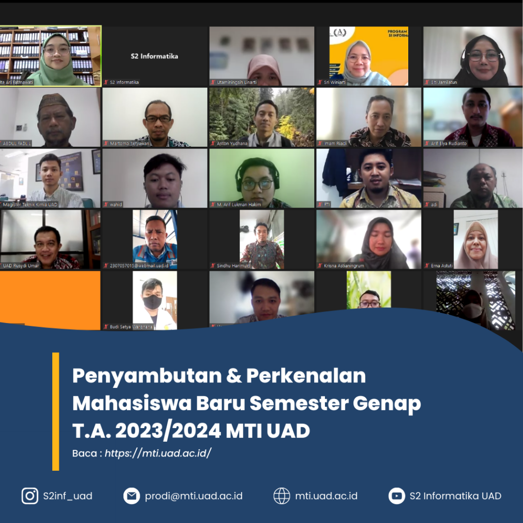Penyambutan & Perkenalan Mahasiswa Baru S2 Informatika Semester Genap T.A. 2023/2024 - MTI UAD